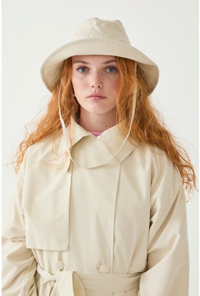 Suud Collection Bej Safari Bucket Şapka