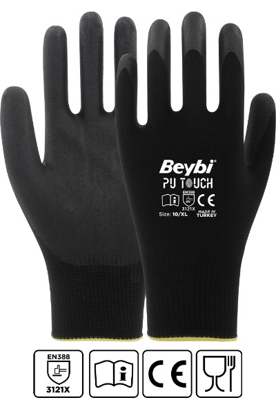 Beybi Pu Touch Aşınma ve Kesilmeye Dirençli Eldiven No:8 Beybi Pu Touch Aşınma ve Kesilmeye Dirençli Eldiven No:8