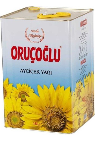Oruçoğlu Ayçiçek Teneke 18 lt