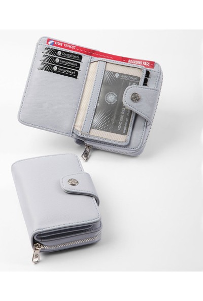 Cengiz Pakel Küçük Boy Buz Mavisi Kadın Cüzdan