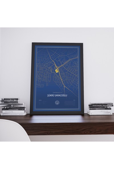 Kaynock Kadıköy Şükrü Saracoğlu Poster Tablo, Fenerbahçe, Dijital Tasarım Tablo