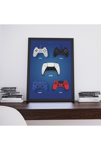 Kaynock Playstation Evolution Poster Tablo, Dijital Tasarım Tablo