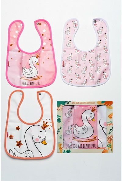 Mai Perla Kuğu Temalı Kare 3 Parça Microfiber Mama Önlüğü Kendi Kutusunda (Su Geçirmez) Çıtçıtlı Mai Perla Kuğu Temalı Kare 3 Parça Microfiber Mama Önlüğü Kendi Kutusunda (Su Geçirmez) Çıtçıtlı