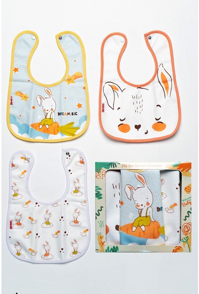 Mai Perla Rabbit Temalı Kare 3 Parça Microfiber Mama Önlüğü Kendi Kutusunda (Su Geçirmez) Çıtçıtlı Mai Perla Rabbit Temalı Kare 3 Parça Microfiber Mama Önlüğü Kendi Kutusunda (Su Geçirmez) Çıtçıtlı