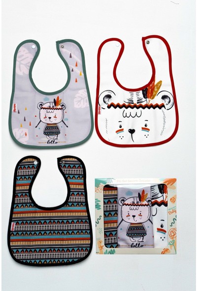 Mai Perla Yerli Temalı Kare 3 Parça Microfiber Mama Önlüğü Kendi Kutusunda (Su Geçirmez) Çıtçıtlı Mai Perla Yerli Temalı Kare 3 Parça Microfiber Mama Önlüğü Kendi Kutusunda (Su Geçirmez) Çıtçıtlı