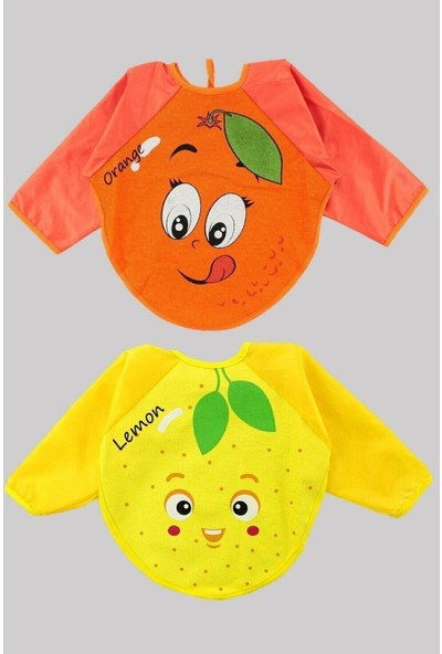 Mai Perla Mevye Desenli Giyilebilen Bebek Önlüğü Limon Portakal Mai Perla Mevye Desenli Giyilebilen Bebek Önlüğü Limon Portakal