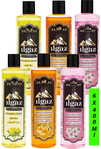 Ilgaz Elit Ihlamur Kolonyası + Mandalina Kolonyası + Japon Kirazı Kolonyası 400 ml x 2 Ilgaz Elit Ihlamur Kolonyası + Mandalina Kolonyası + Japon Kirazı Kolonyası 400 ml x 2