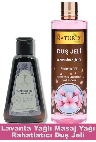 Gallipoli Lavender Bitkisel Lavanta Yağlı Masaj Yağı Anti Terapi 150 ml + Japon Kiraz Çiçeği Duş Jeli 400 ml Gallipoli Lavender Bitkisel Lavanta Yağlı Masaj Yağı Anti Terapi 150 ml + Japon Kiraz Çiçeği Duş Jeli 400 ml
