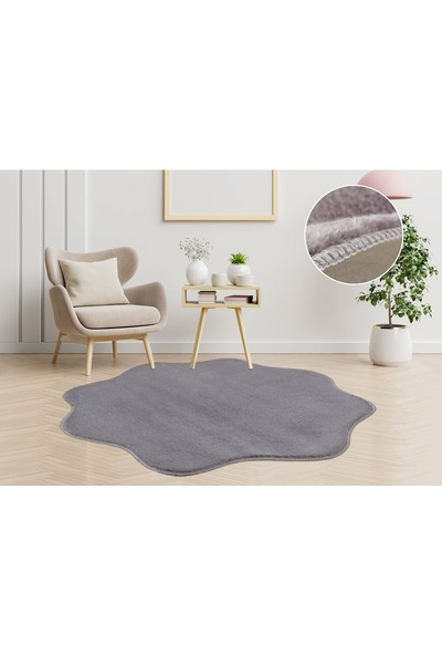 My Evilla Modern Dekoratif Halı Jel Kaymaz Taban Peluş Puffy Açık Gri Papatya Yolluk My Evilla Modern Dekoratif Halı Jel Kaymaz Taban Peluş Puffy Açık Gri Papatya Yolluk