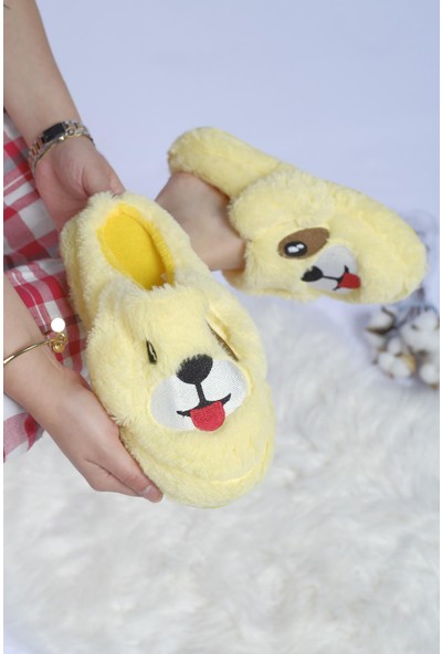 Oksit Amy Kulaklı Peluş Kadın Ev Terliği