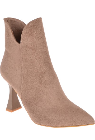 Pullman Kadın Topuklu Bot 73 Vizon Süet