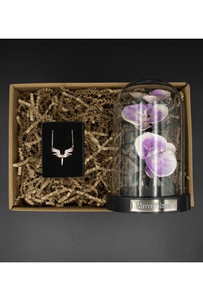 İlgimi Çekiyor Melek Kolye ve Kişiye Özel Orkideli Fanus Hediye Seti İlgimi Çekiyor Melek Kolye ve Kişiye Özel Orkideli Fanus Hediye Seti