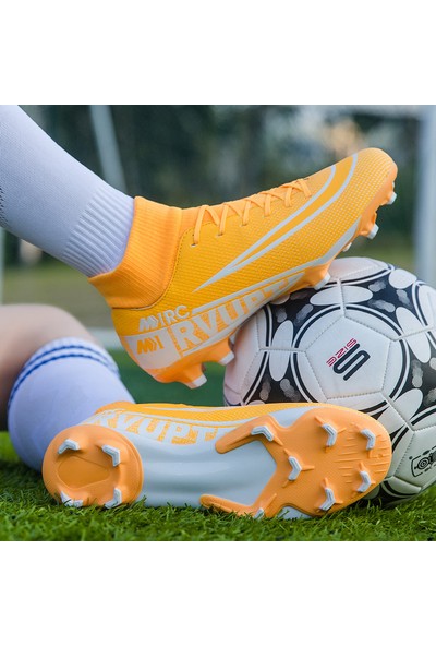 Sitong Harf Baskı Turuncu Futbol Ayakkabıları (Yurt Dışından)