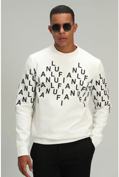 Lufian Rose Erkek Sweatshirt Siyah