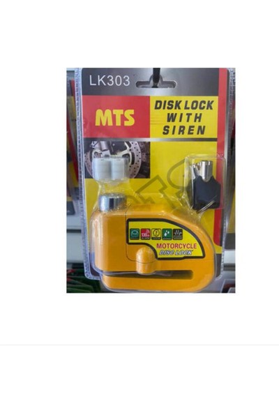 Mts Alarmlı Disk Kilit Çelik Yüksek Kalite (Sarı) Sıfır Mts Alarmlı Disk Kilit Çelik Yüksek Kalite (Sarı) Sıfır