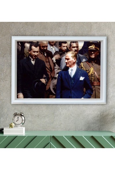 Bk Gift Atatürk Temalı Özel Ahşap Çerçeveli Tablo 30X46CM-50 Bk Gift Atatürk Temalı Özel Ahşap Çerçeveli Tablo 30X46CM-50
