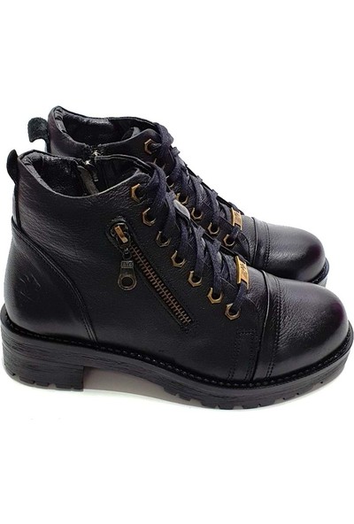 M.P. M.p 4112 Deri Kadın Bot - Siyah - 37