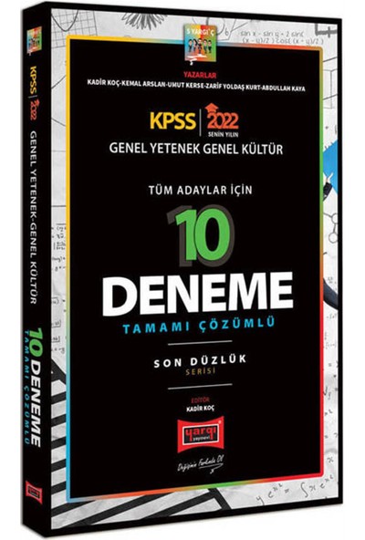 Yargı Yayınevi KPSS 2022 Gy Gk Tüm Adaylar Için Son Düzlük Tamamı Çözümlü 10 Deneme Yargı Yayınevi KPSS 2022 Gy Gk Tüm Adaylar Için Son Düzlük Tamamı Çözümlü 10 Deneme