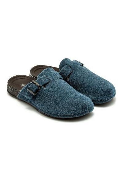 Twigy YY0134 Tw Felt Lacivert Tokalı Erkek Terlik Twigy YY0134 Tw Felt Lacivert Tokalı Erkek Terlik