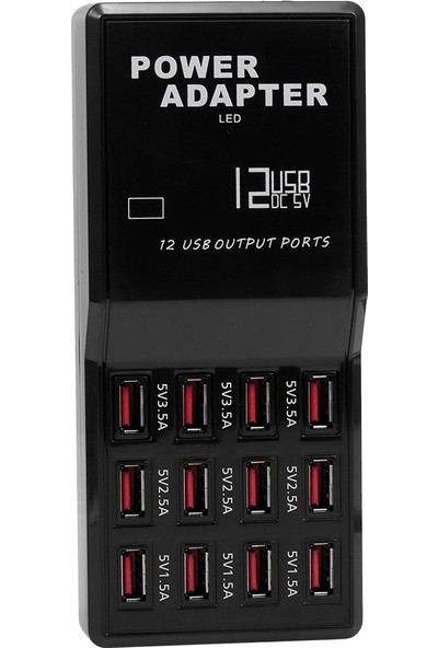 mAhtex WLX-858 12 Portlu USB Hızlı Şarj Istasyonu Max 3.5A 60W mAhtex WLX-858 12 Portlu USB Hızlı Şarj Istasyonu Max 3.5A 60W