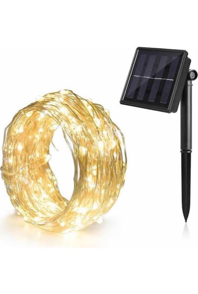 Magicledcorner 20 Metre Solar (Güneş Enerjili) Gümüş Tel LED Işık Magicledcorner 20 Metre Solar (Güneş Enerjili) Gümüş Tel LED Işık