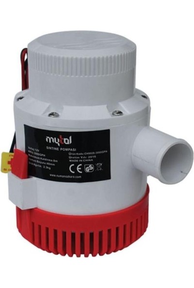 Mytol CH8028 Sintine Pompası 2000GPH 24 V Mytol CH8028 Sintine Pompası 2000GPH 24 V