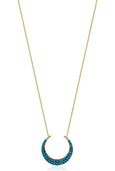 WONOMOR Altın 14 Ayar Hediyelik Hilal Kolye