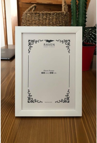 Raven Home Studio 15 x 21 cm Fotoğraf Çerçevesi Klasik Düz Beyaz