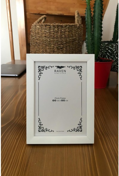 Raven Home Studio 13 x 18 cm Fotoğraf Çerçevesi Klasik Düz Beyaz