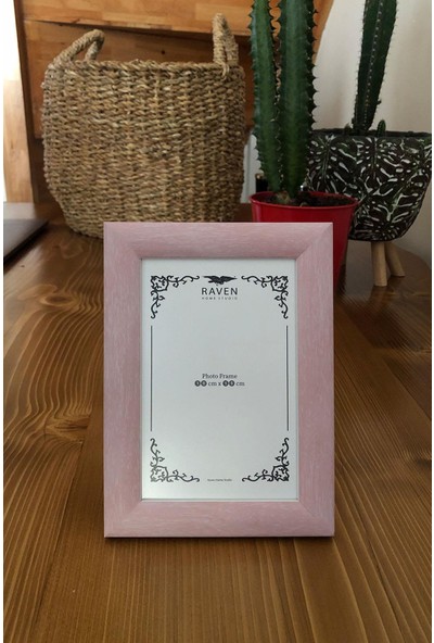 Raven Home Studio 10 x 15 cm Fotoğraf Çerçevesi Klasik Oval Pembe