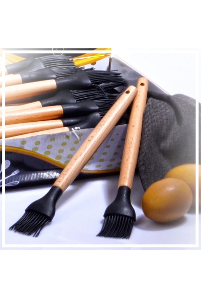 Hazar Pazar Bambu Saplı Silikon Fırça - Siyah