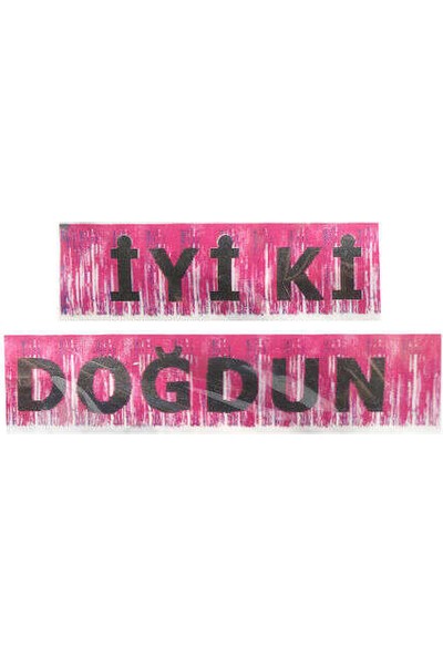 Parti Dünyası Iyi Ki Doğdun Metalize Püsküllü Pembe Afiş Parti Dünyası Iyi Ki Doğdun Metalize Püsküllü Pembe Afiş