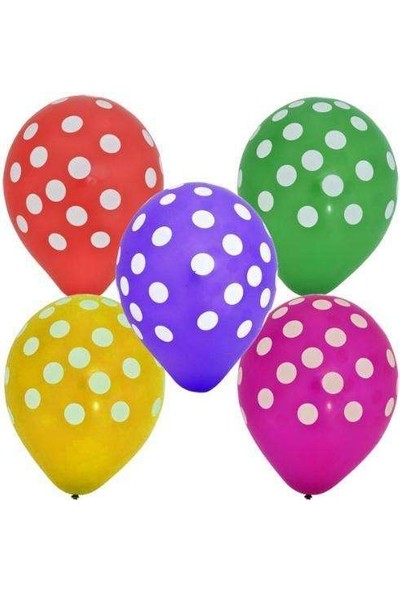 Parti Dünyası Karışık Renkli Puanlı 10 Lü Latex Balon Parti Dünyası Karışık Renkli Puanlı 10 Lü Latex Balon