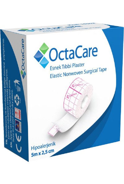 Octacare Esnek Tıbbi Plaster (Fix) 5m x 2,5 cm 1 Adet Octacare Esnek Tıbbi Plaster (Fix) 5m x 2,5 cm 1 Adet