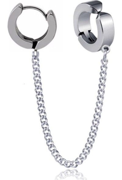 Takıconcept Zincir Bağlantılı Cerrahi Çelik Halka Küpe Takıconcept Zincir Bağlantılı Cerrahi Çelik Halka Küpe