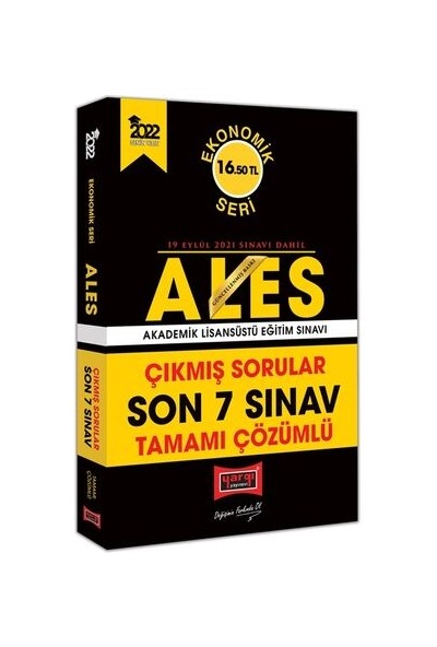 Yargı Yayınları 2022 ALES Ekonomik Seri Son 7 Sınav Tamamı Çözümlü Çıkmış Sorular Yargı Yayınları 2022 ALES Ekonomik Seri Son 7 Sınav Tamamı Çözümlü Çıkmış Sorular