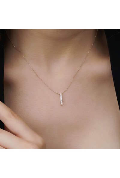 Mas Diamond 0,10 Karat Baget Kolye Mas Diamond 0,10 Karat Baget Kolye