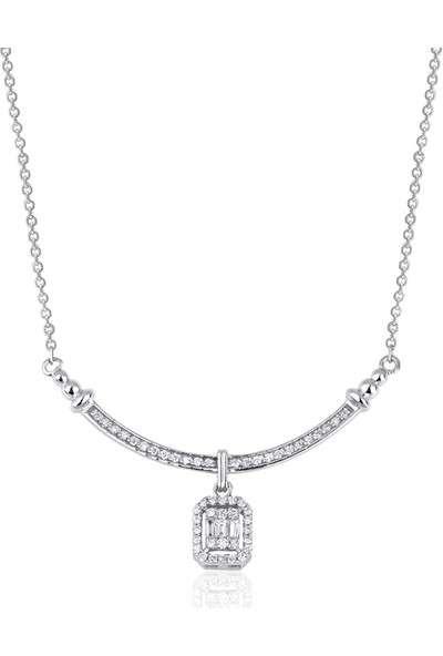 Mas Diamond 0,31 Karat Baget Pırlanta Kolye