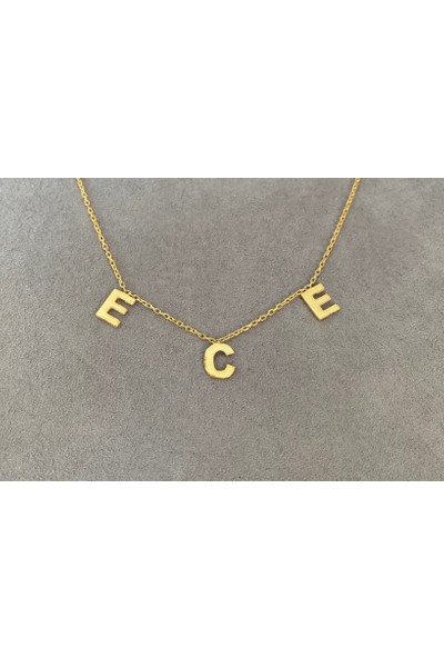 Bedir Gümüş 925 Ayar Kişiye Özel Harfli Kolye