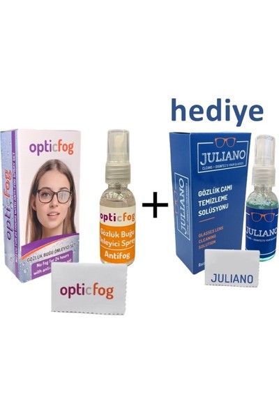 Opticfog Gözlük Buğu-Buhar Önleyici Set 30 ml