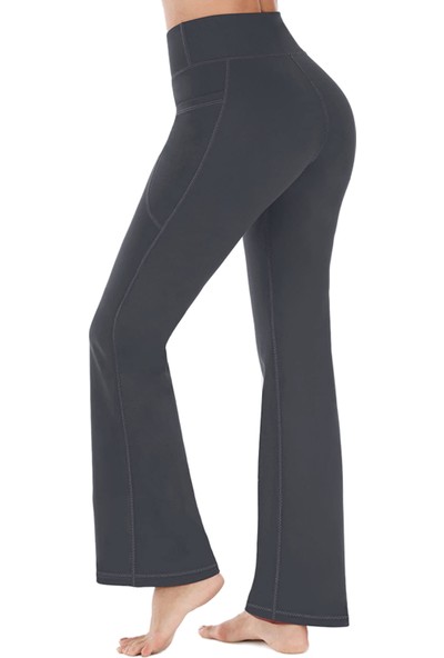Los Ojos Kadın Antrasit Yüksek Bel Toparlayıcı Çift Cepli Ispanyol Paça Tayt Bootcut Los Ojos Kadın Antrasit Yüksek Bel Toparlayıcı Çift Cepli Ispanyol Paça Tayt Bootcut