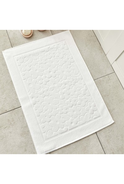 Karaca Home Daisy Beyaz Ayak Havlusu 50X70 cm