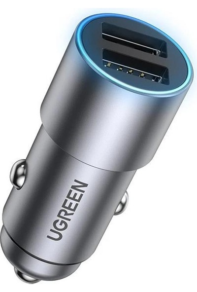 Ugreen 24W Alüminyum 2 Portlu USB Araç İçi Çakmaklık Şarj Cihazı Ugreen 24W Alüminyum 2 Portlu USB Araç İçi Çakmaklık Şarj Cihazı