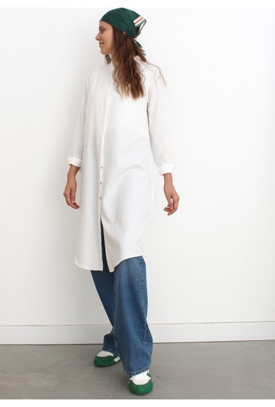 ALLDAY Gizli Patlı Gömlek Tunik