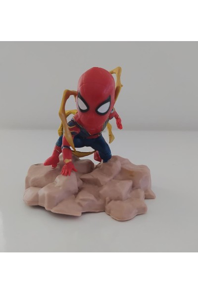 Hd Marketim Spiderman Avengers 3D Figür Oyuncak Masaüstü Süsü Biblo 7 cm