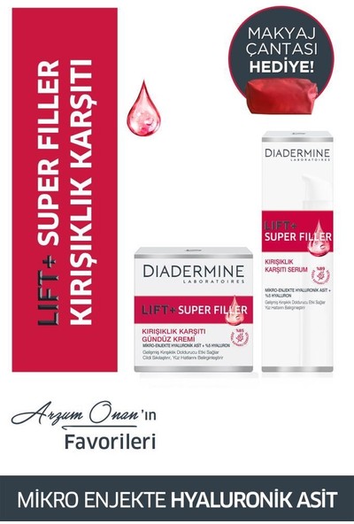 Diadermine Arzum Onan’ın Diadermine Lift+Superfiller Favorileri Gündüz Kremi + Kırışıklık Karşıtı Serum 40 ml + Makyaj Çantası Diadermine Arzum Onan’ın Diadermine Lift+Superfiller Favorileri Gündüz Kremi + Kırışıklık Karşıtı Serum 40 ml + Makyaj Çantası