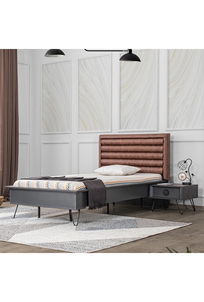 Setay Black New Başlıklı Karyola