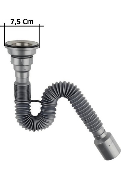 İstanbul e-Hırdavat Lavabo Sifonu Lüks Körüklü Evye,lavabo Sifonu Donau 50 mm