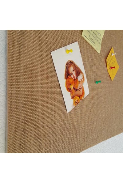 DirektAl Jüt Kumaş Kaplı Mantar Duvar Panosu YAPIŞKANLI,45X60 cm 10MM DirektAl Jüt Kumaş Kaplı Mantar Duvar Panosu YAPIŞKANLI,45X60 cm 10MM