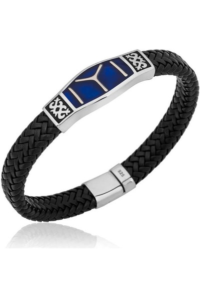 Gumush Gümüş Derili Kayı Boyu Armalı Erkek Bileklik Gumush Gümüş Derili Kayı Boyu Armalı Erkek Bileklik